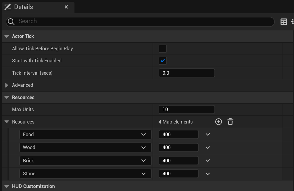 RTS Template – Player Starting Resources – Defuse Studios